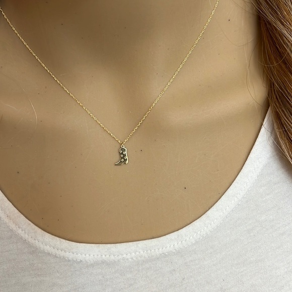 Element Shine | Jewelry | 4k Solid Gold Mini Five Stars Cowboy Boot ...